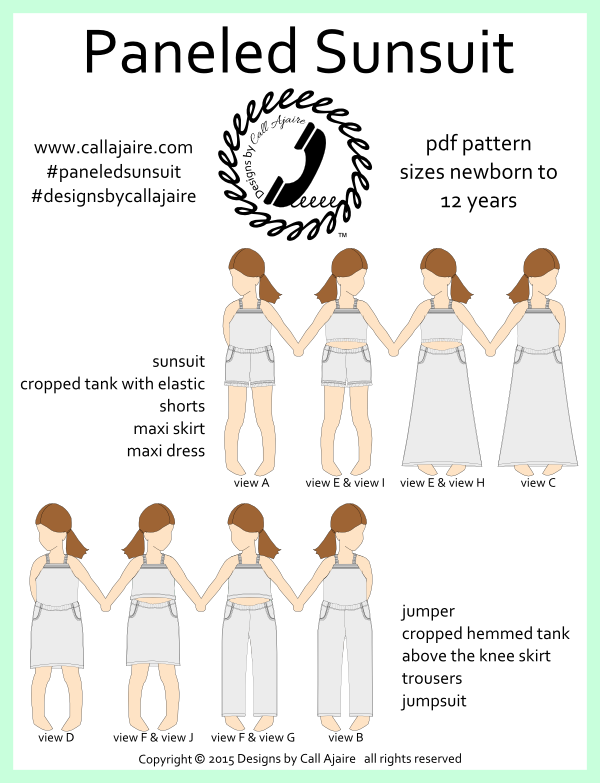 Paneled Sunsuit PDF Pattern - Call Ajaire